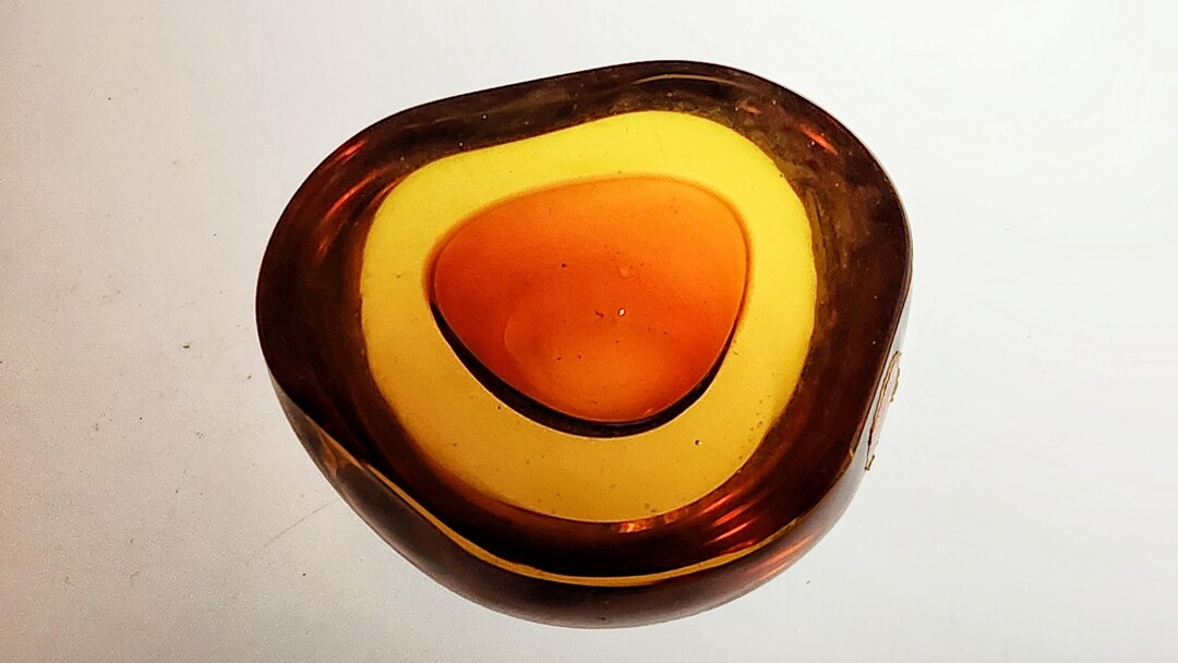 Vintage Murano, Archimede Seguso Geode Bowl With Label - Etsy