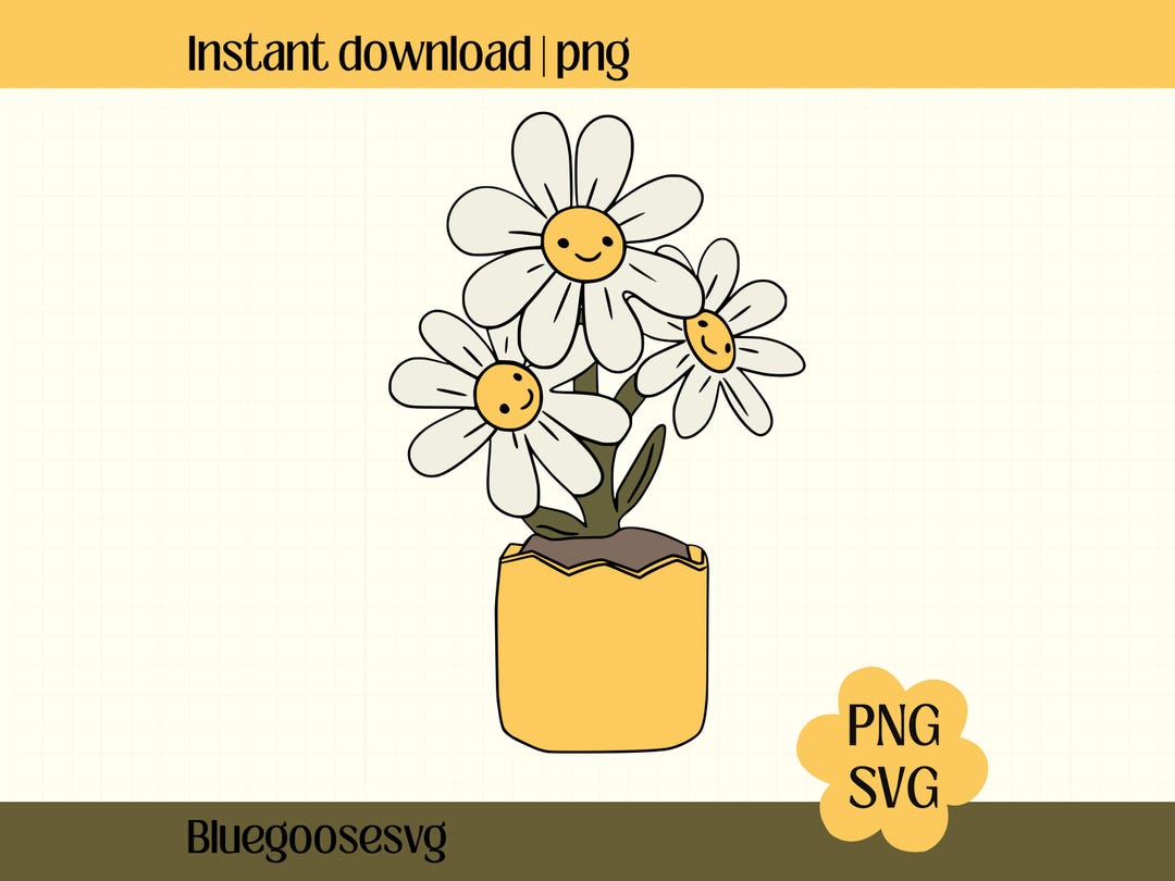 Jellycat Daisy PNG SVG – Cute Kawaii Flower Clipart, Plush-inspired ...