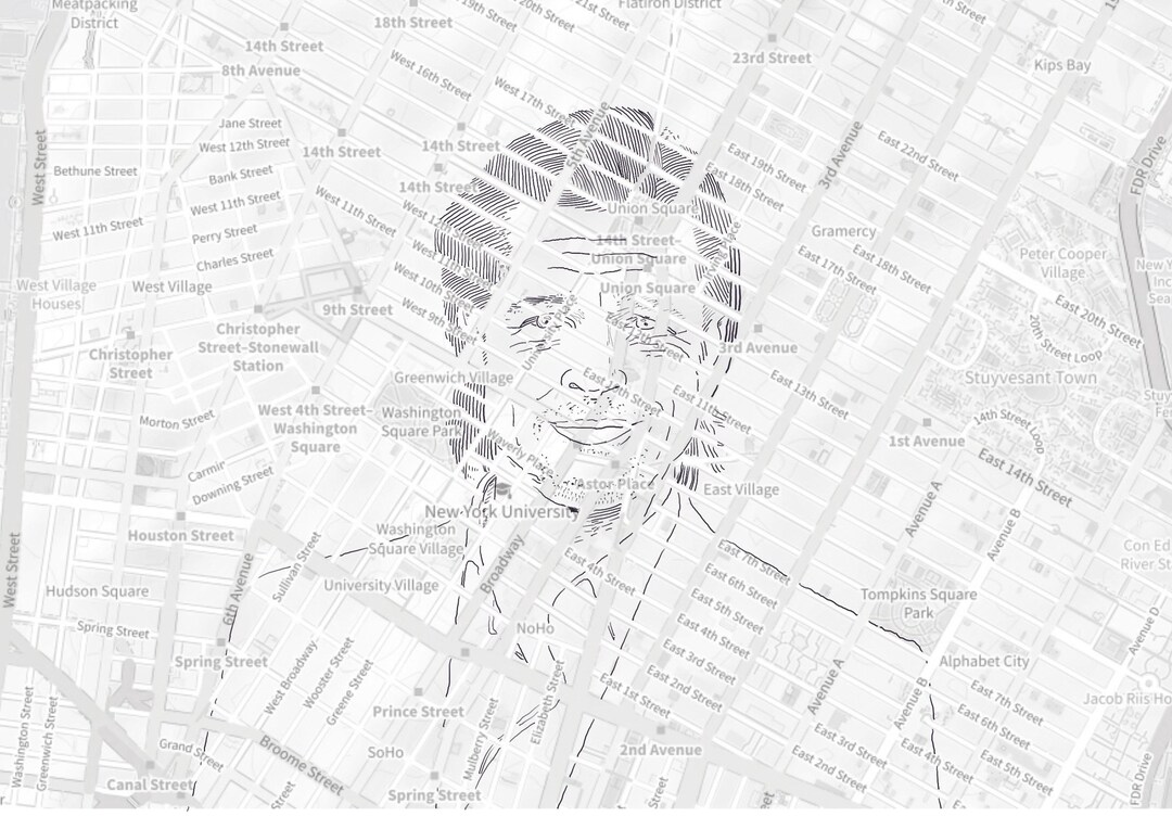 Street Map With Custom Integrated Image - Etsy