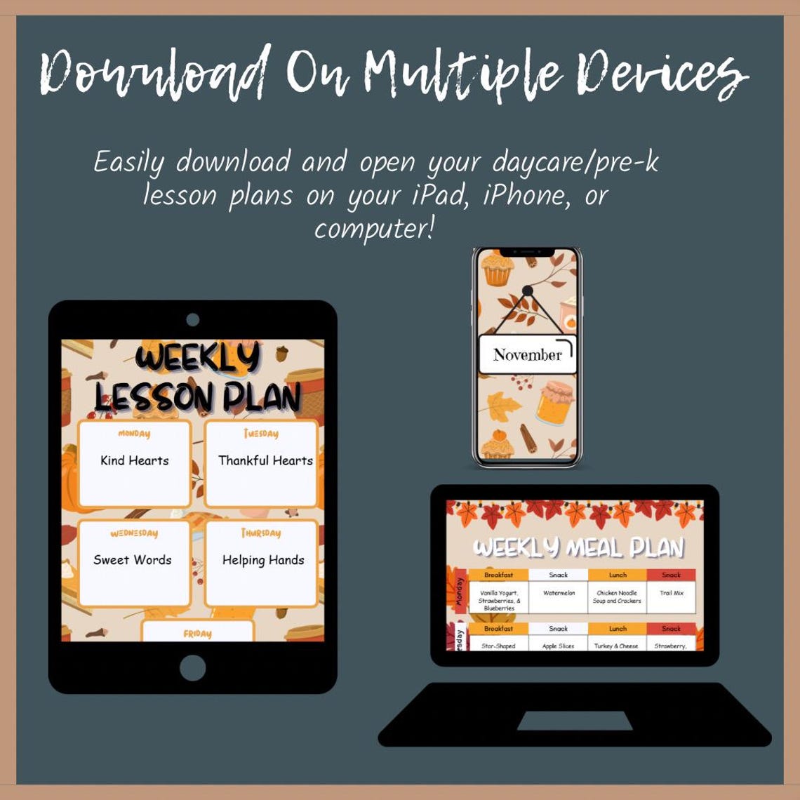 November Daycare Toddler & Pre-k Curriculum - Daily Lesson Plans ...