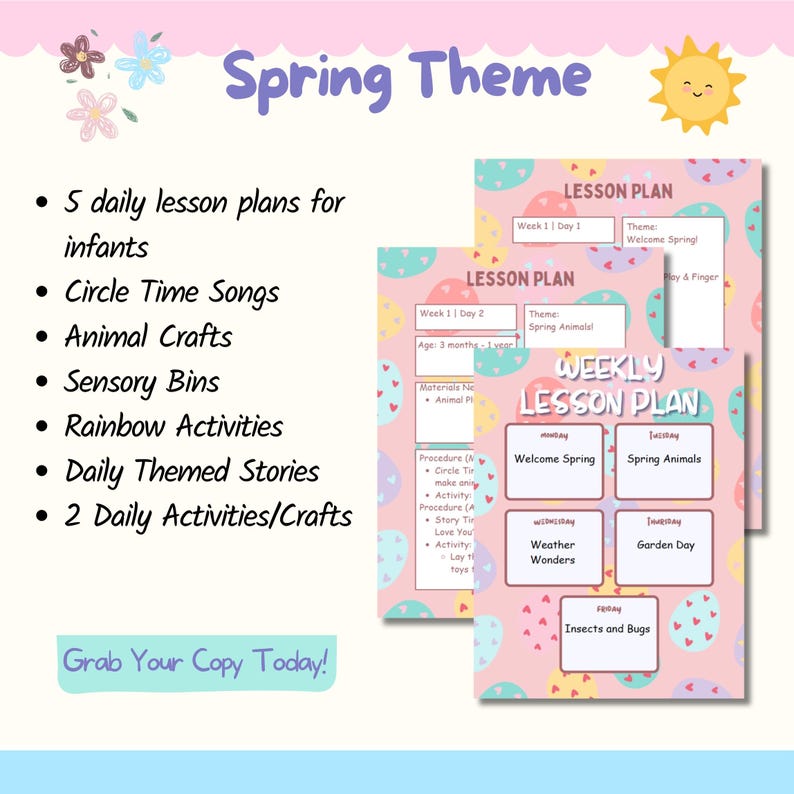 Complete Infant April Daycare Curriculum: Lessons, Crafts, Baby Sign ...