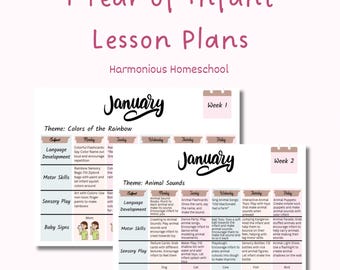 Infant Curriculum Bundle - Full Year Lesson Plans Activities for Babies ...