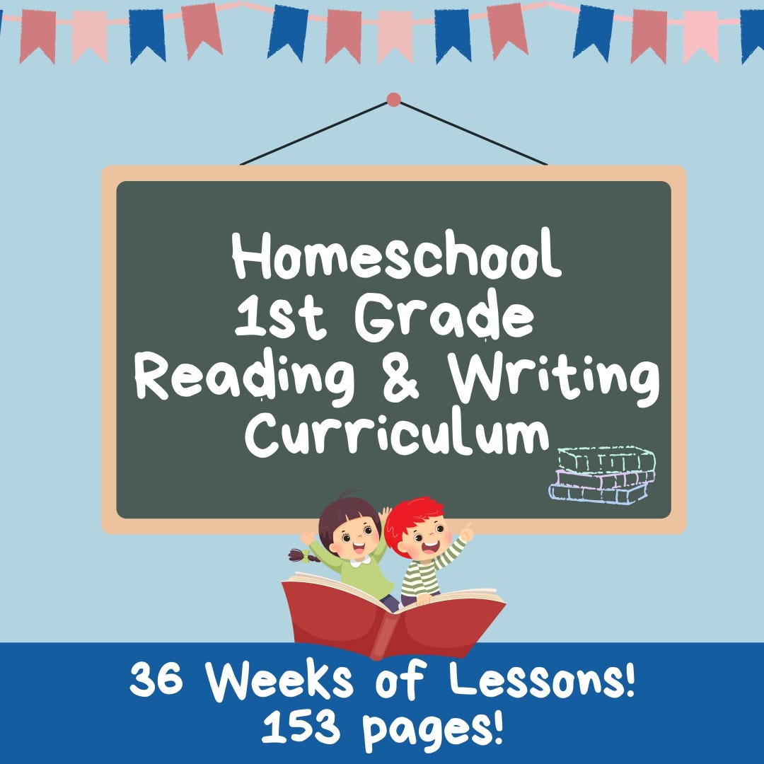 First Grade Reading & Writing Curriculum: Homeschool Lessons, Phonics ...