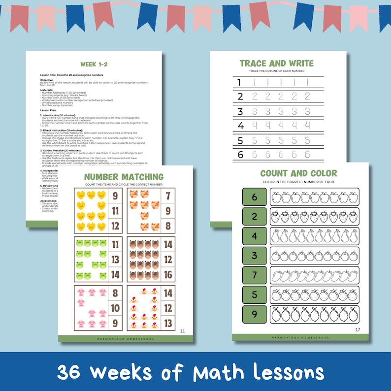 First Grade Math Curriculum Bundle: Homeschool Lessons, Worksheets and ...