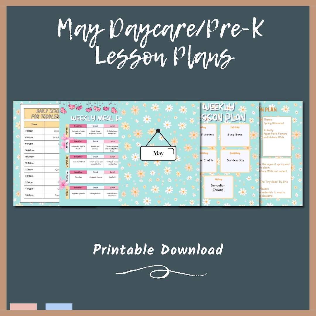 May Daycare and Preschool Curriculum: Daily Lesson Plans, Activities ...