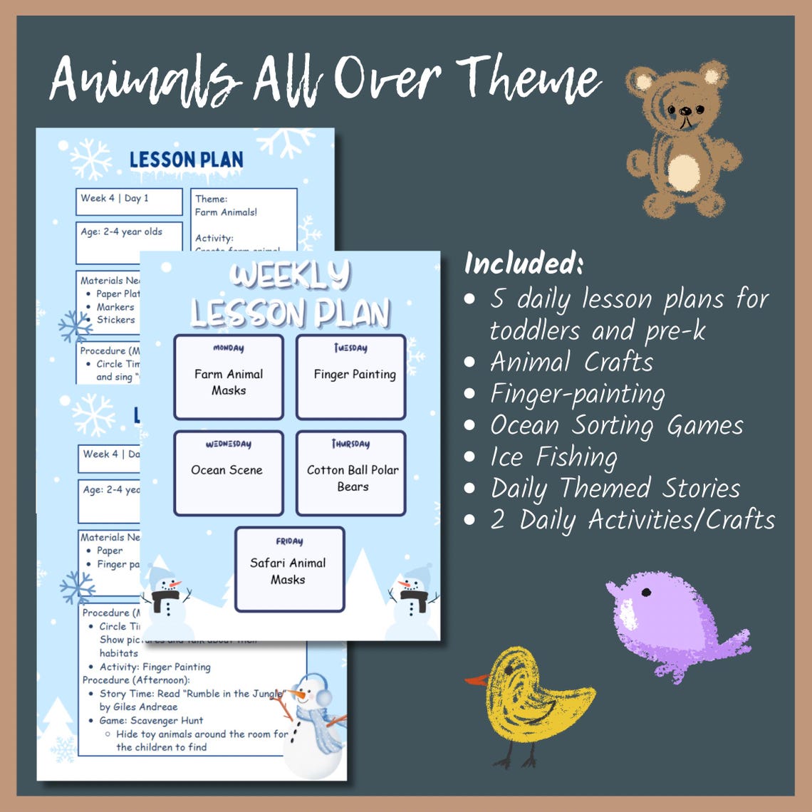 January Daycare Toddler & Pre-k Curriculum - Daily Lesson Plans ...