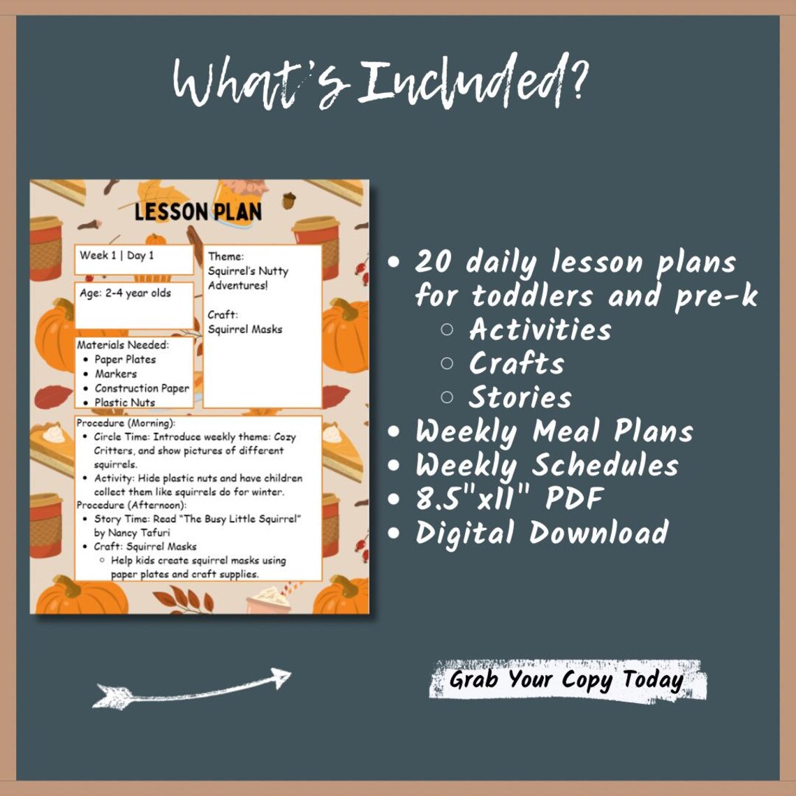 November Daycare Toddler & Pre-k Curriculum - Daily Lesson Plans ...