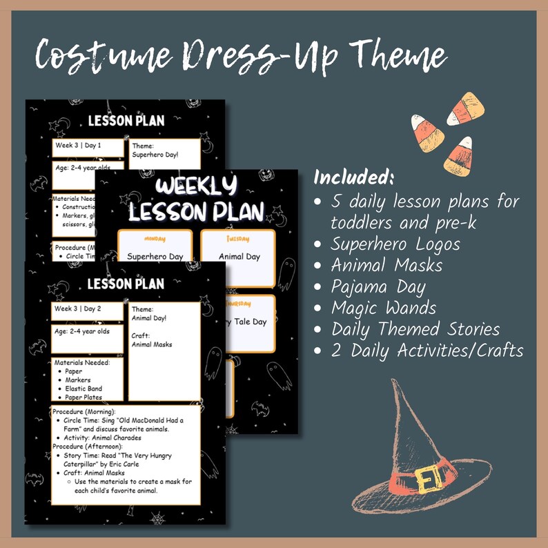 October Toddler & Preschool Curriculum: Daily Lesson Plans (printable ...
