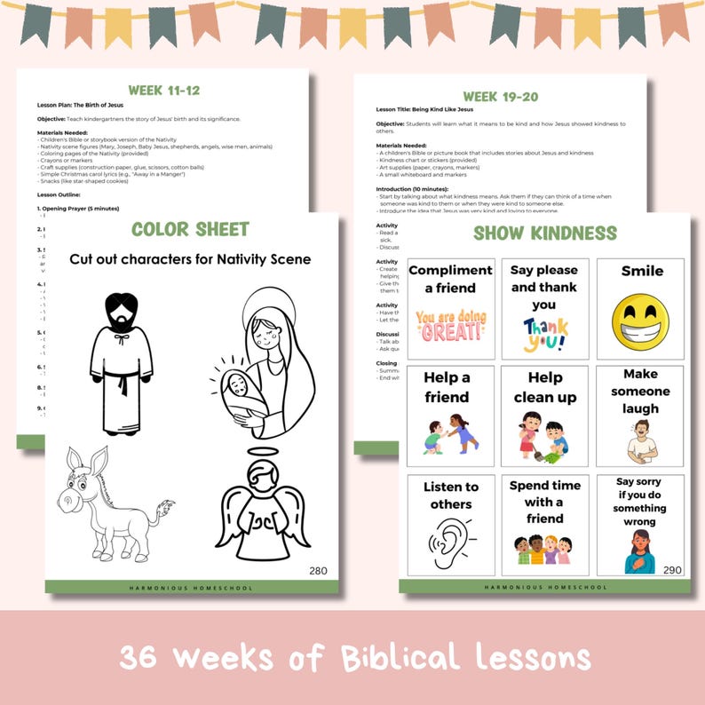 Christian Kindergarten Homeschool Curriculum Bundle: Math, Reading ...