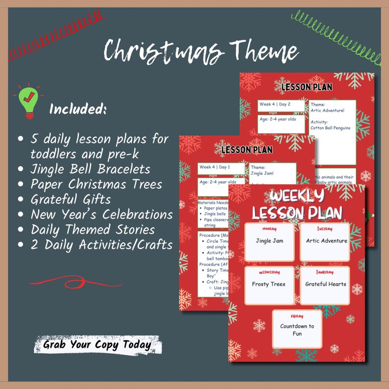 December Daycare Toddler & Pre-k Curriculum - Daily Lesson Plans ...