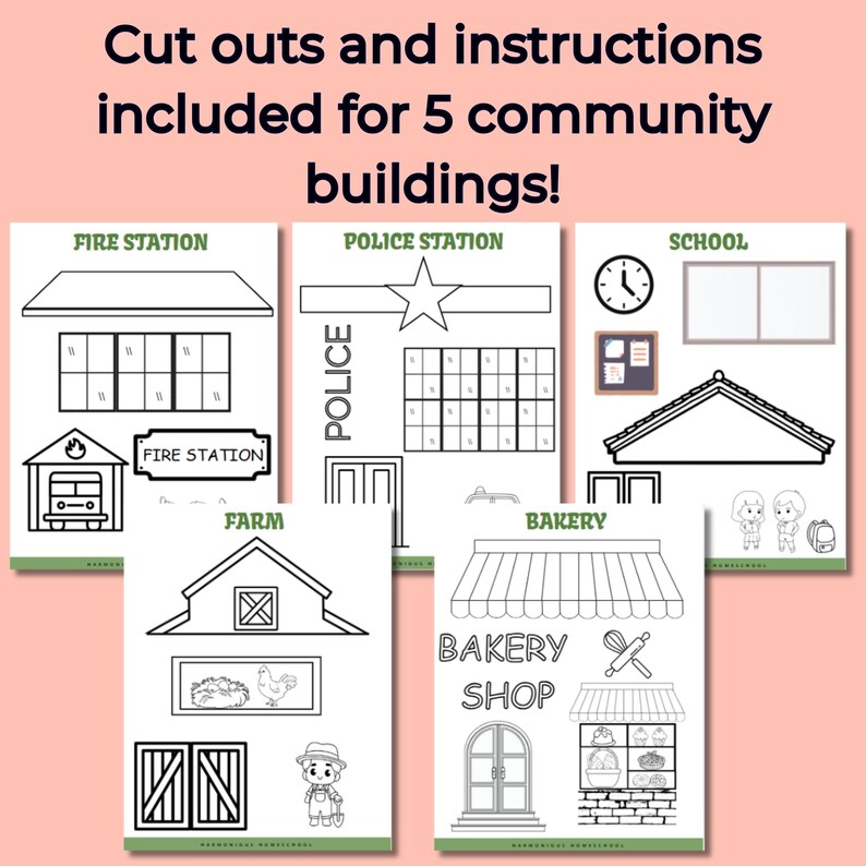 Community Helpers Paper Bag Craft Bundle: Firefighters, Police Officers ...