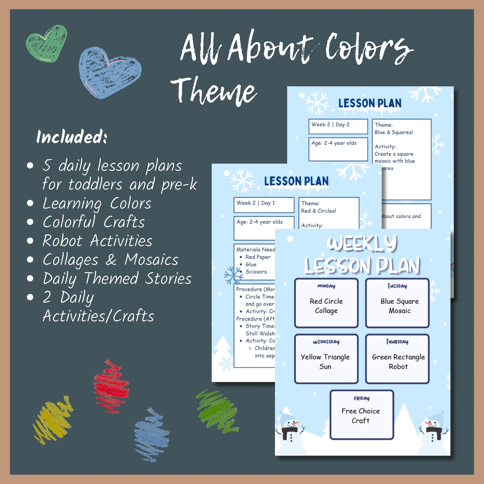 January Daycare Toddler & Pre-k Curriculum - Daily Lesson Plans ...