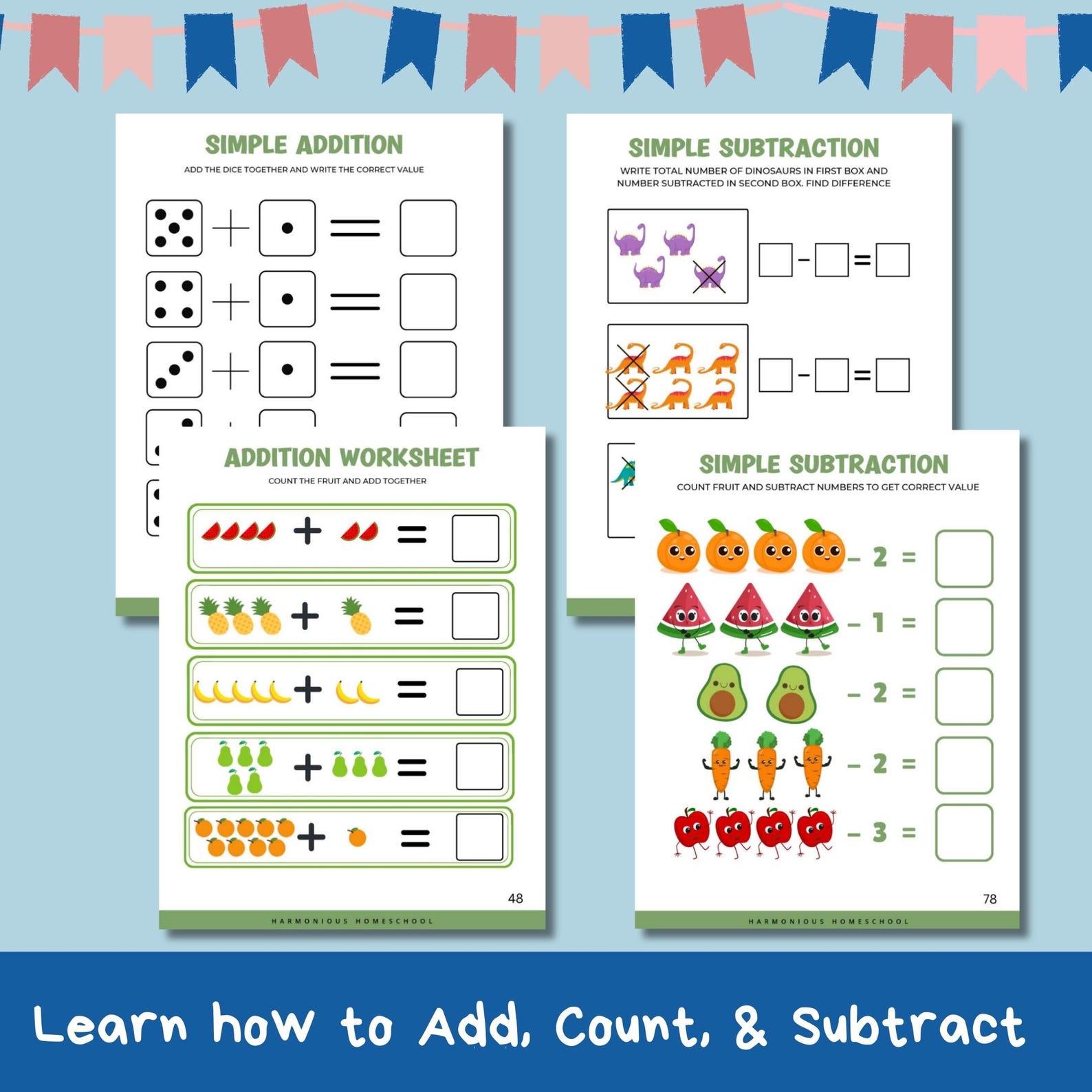 First Grade Math Curriculum Bundle: Homeschool Lessons, Worksheets and ...