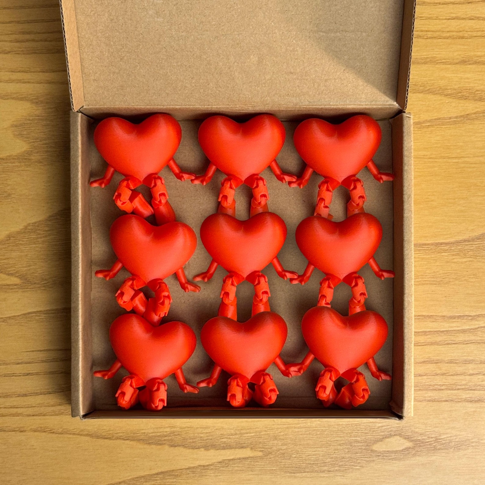 Handmade 3d-printed Heart Figures With Little Legs • Sold as a Complete ...