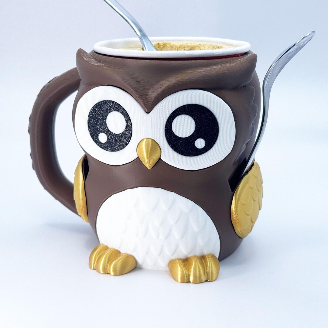 Owl Ice Cream Holder & Mug Buddy — 3D Printed - Etsy