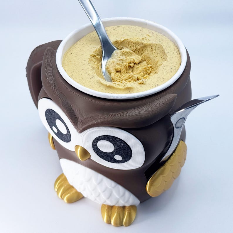 Owl Ice Cream Holder & Mug Buddy — 3D Printed - Etsy