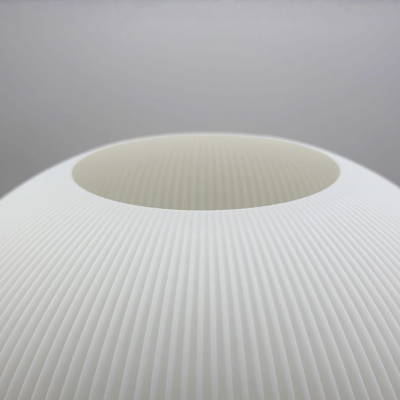 Alena Sphere Table Lamp With Donut Base – Modern Ribbed Lamp – Ambient ...