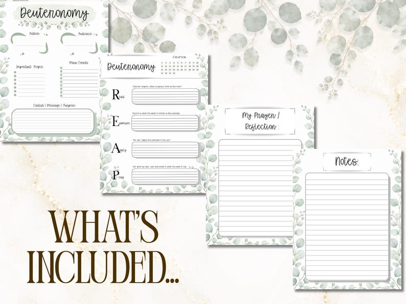 Deuteronomy Bible Study Journal | Bible Verse Mapping Resource | Bible ...