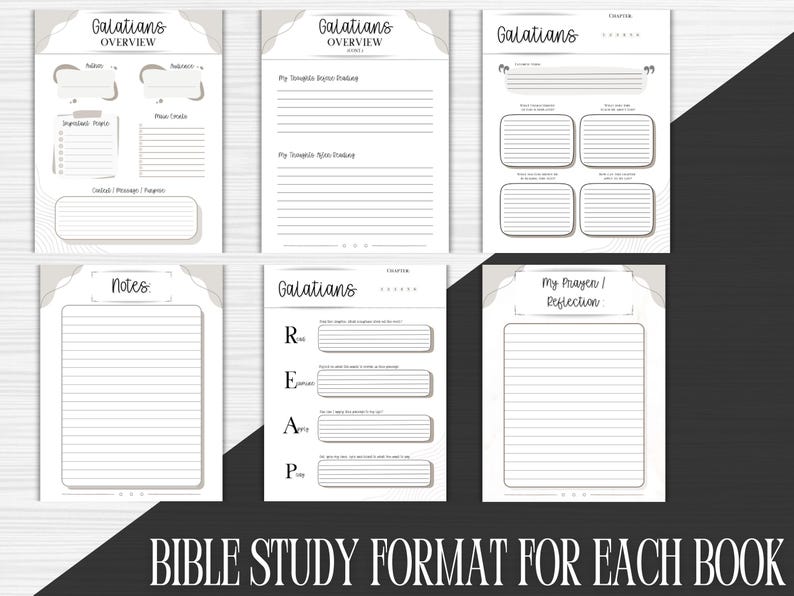 Bible Study Journal Bundle: Chapter-by-chapter Scripture Guide - Etsy