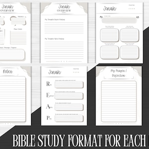 Jonah Bible Study Journal – Chapter-by-chapter Guide (digital Download ...