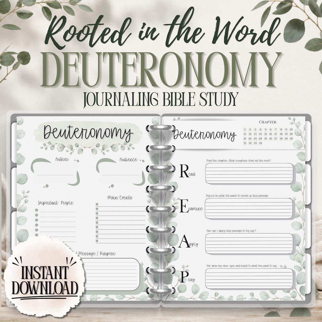 Deuteronomy Bible Study Journal | Bible Verse Mapping Resource | Bible ...