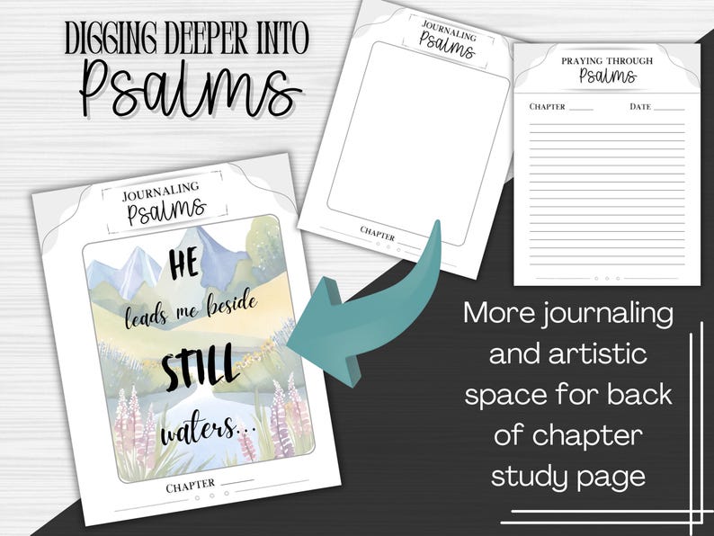 Bible Study Journal Bundle: Chapter-by-chapter Scripture Guide (digital ...