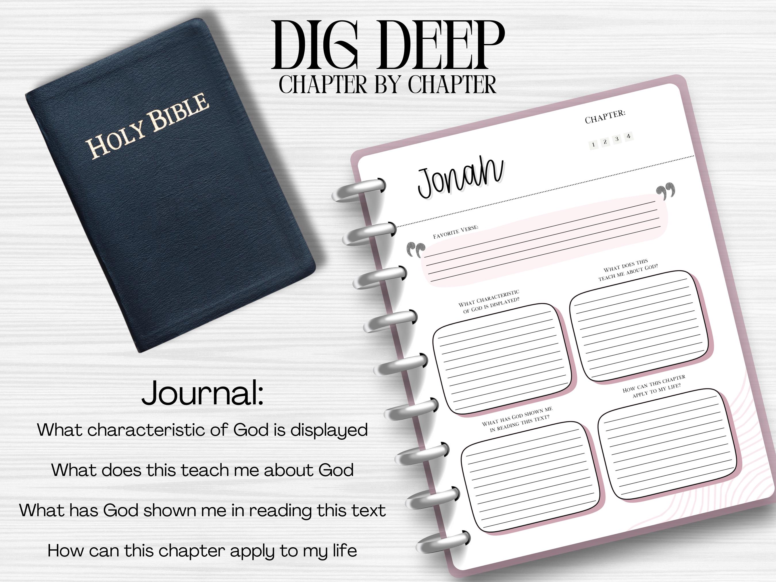 Digging Deeper - Journaling Through JONAH | Bible Chapter Study | Bible ...