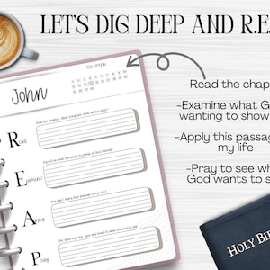 John Bible Study Journal: Chapter-by-chapter Guide (digital Download ...