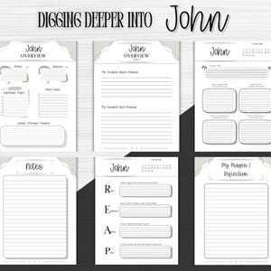 John Bible Study Journal: Chapter-by-chapter Guide (digital Download ...