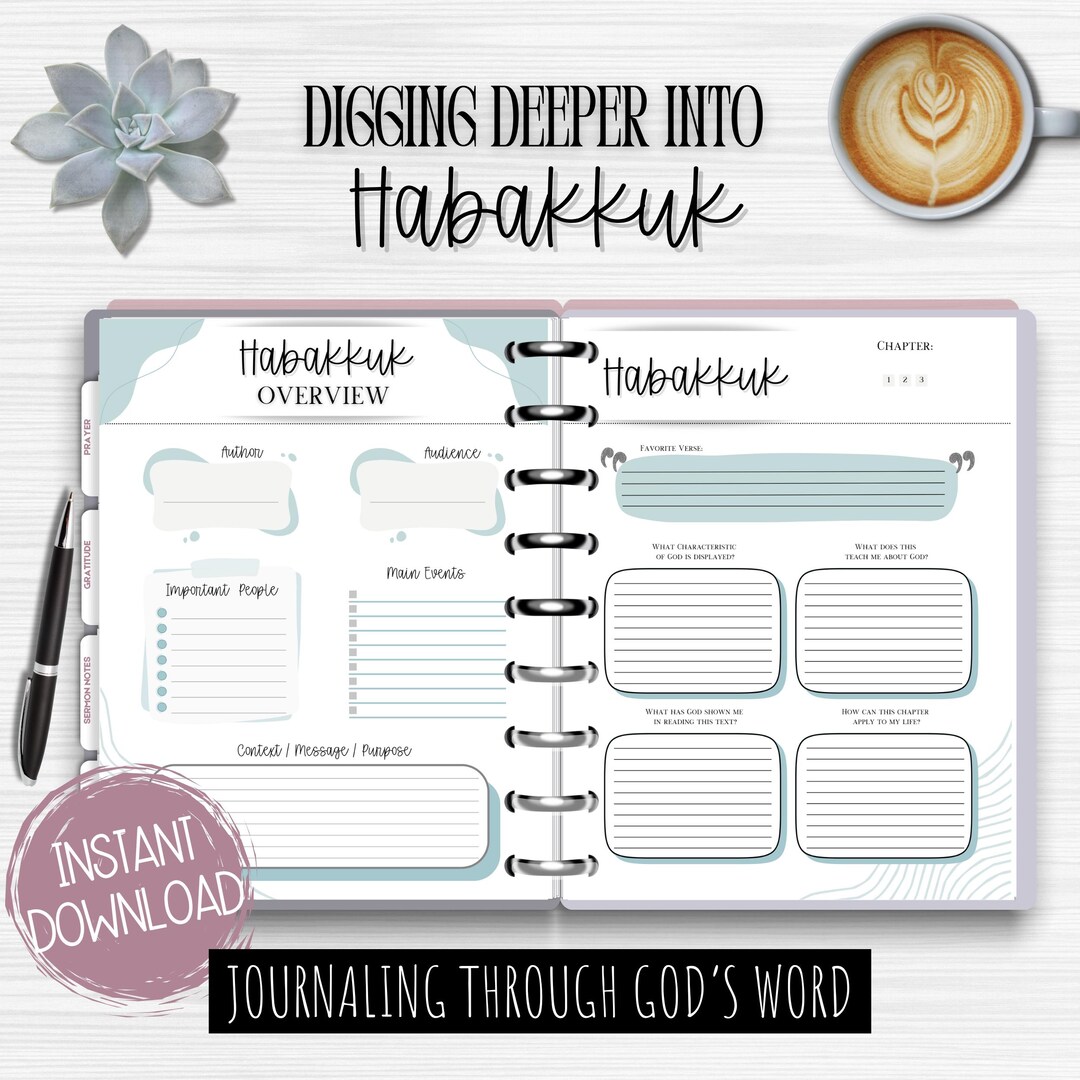Digging Deeper - Journaling Through HABAKKUK | Bible Chapter Study ...