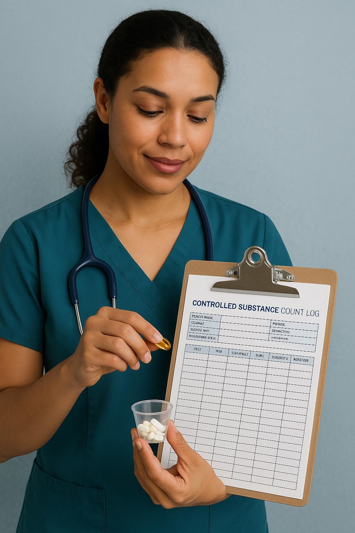 Controlled Substance Count Log – Printable Medication Tracking Form for ...