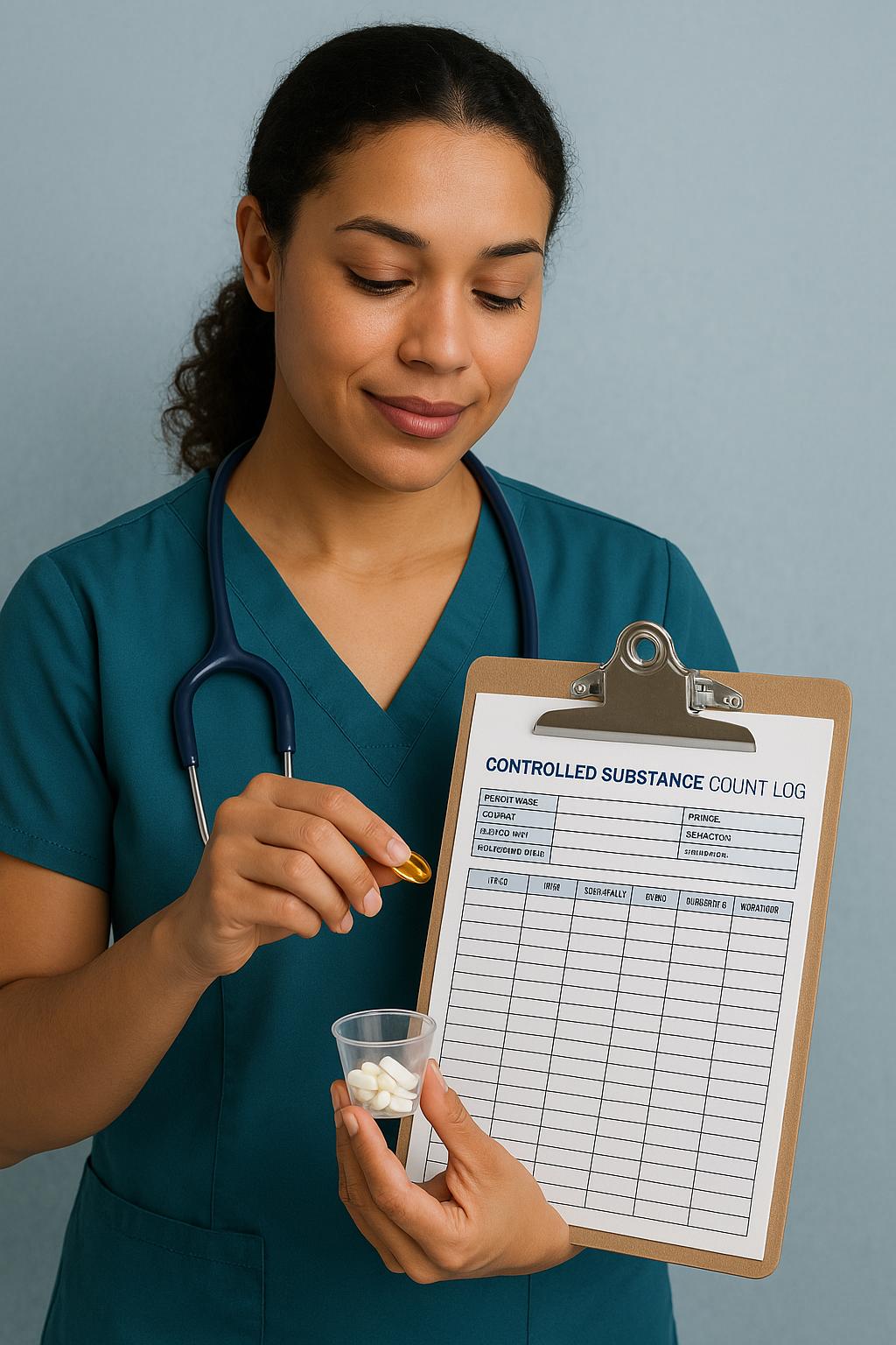 Controlled Substance Count Log – Printable Medication Tracking Form for ...
