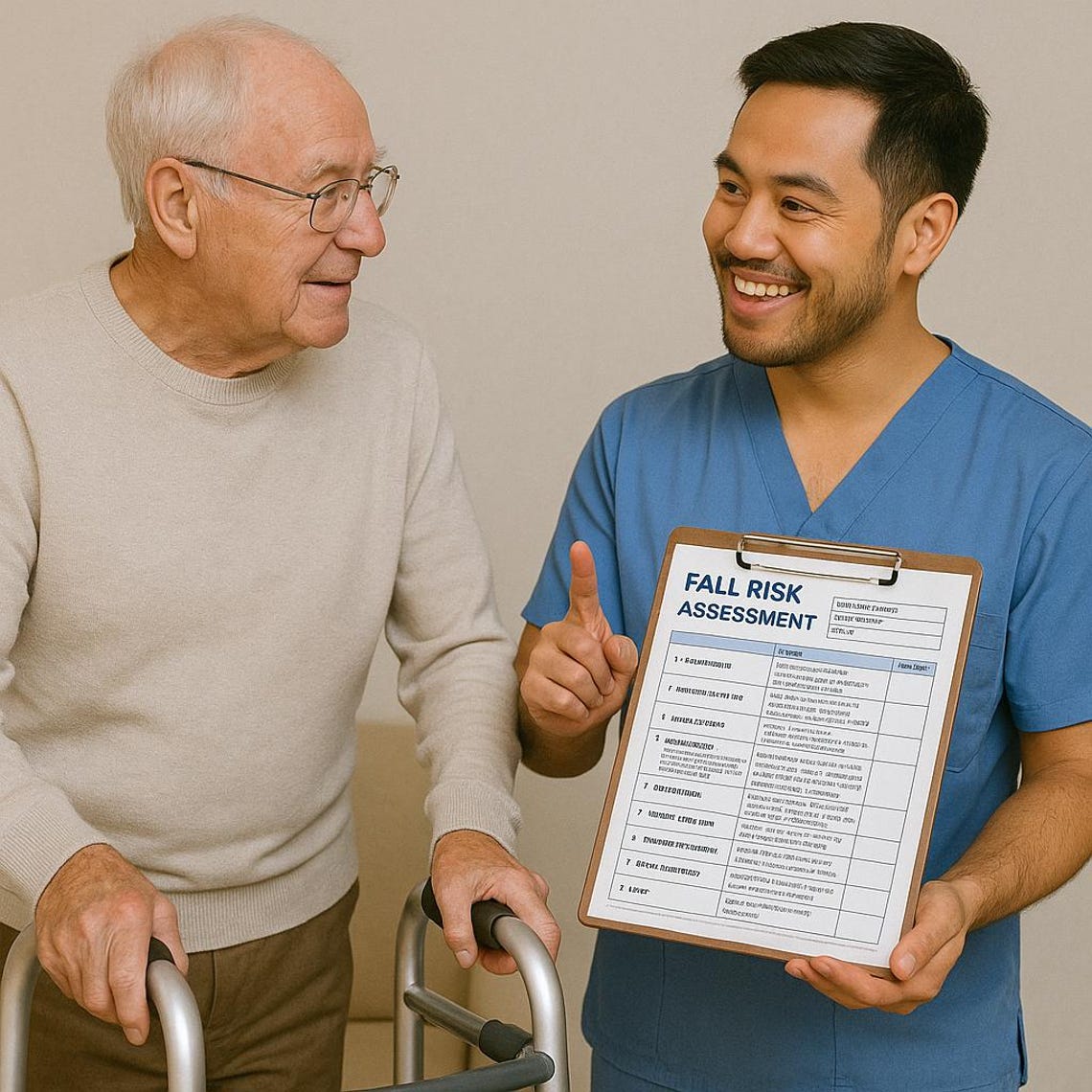 Fall Risk Assessment Form, PRINTABLE PDF Template for Nursing Homes ...