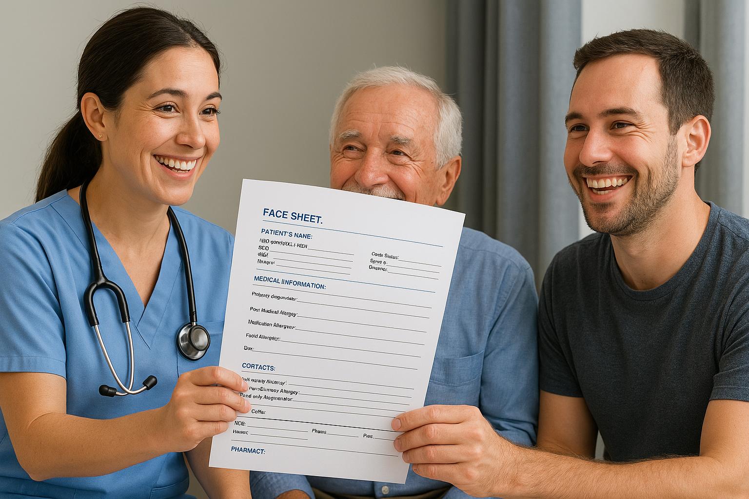 Face Sheet - an Essential Patient Profile: Quick, Clear, Complete - Etsy