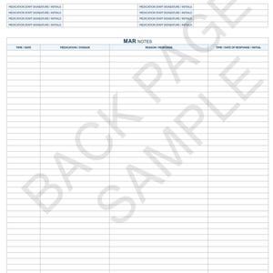 MAR Medication Administration Record Printable Template2 PDF Pharmacy ...