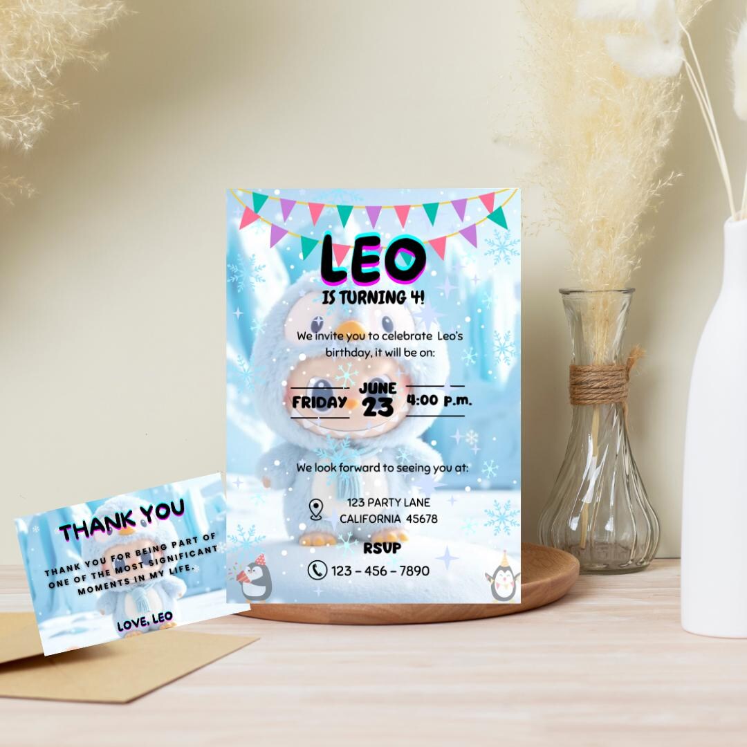 Editable Labubu Birthday Invitation - Canva - Instant Download ...