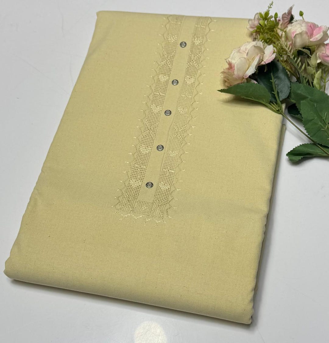 Handmade Tarkashi Gents Suit - Karandi Khadar Men's Unstitched ...