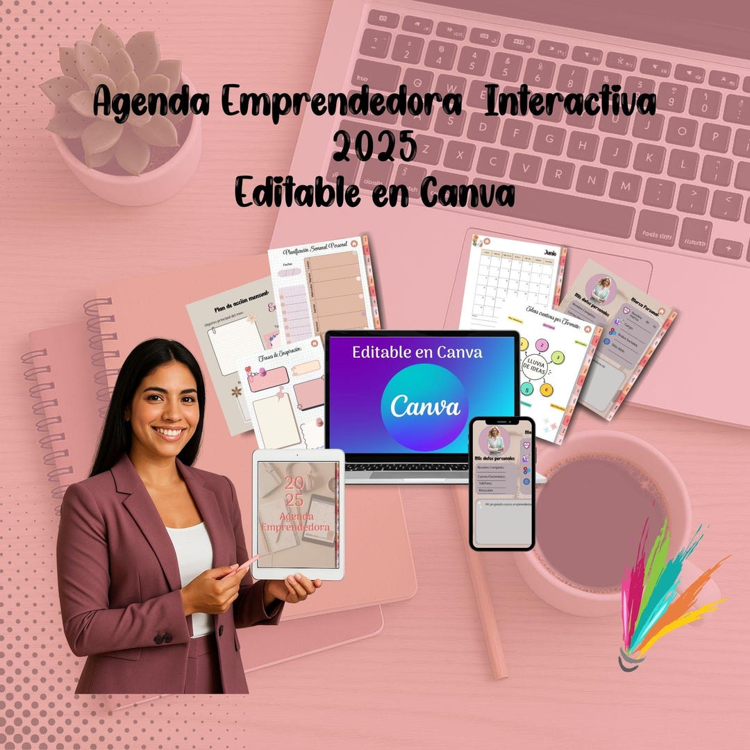 Interactive Digital Planner for iPad and Android | Editable in Canva ...