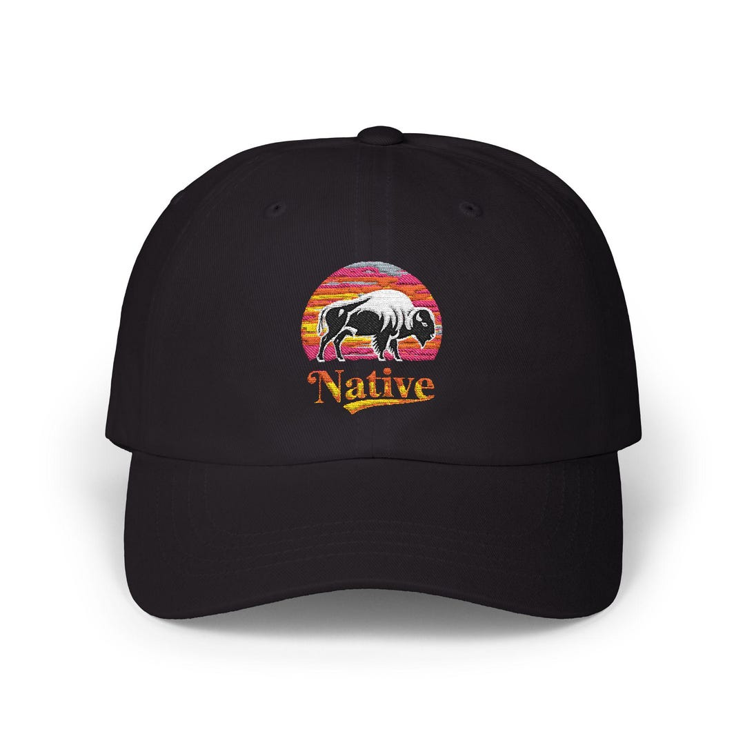 Embroidered Buffalo Sunrise Native - Unisex Indigenous Hat, Gift for ...