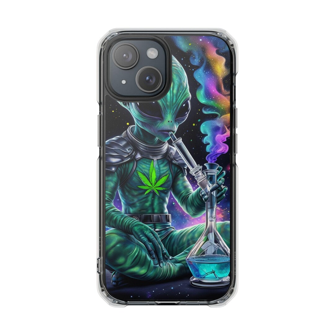 Colorful Alien 420 Vibrant Phone Case, Bohemian Style, Clear Impact ...