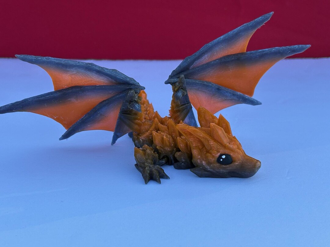 3D Print Articulated Winged Crystal Dragon Hatchling - Etsy