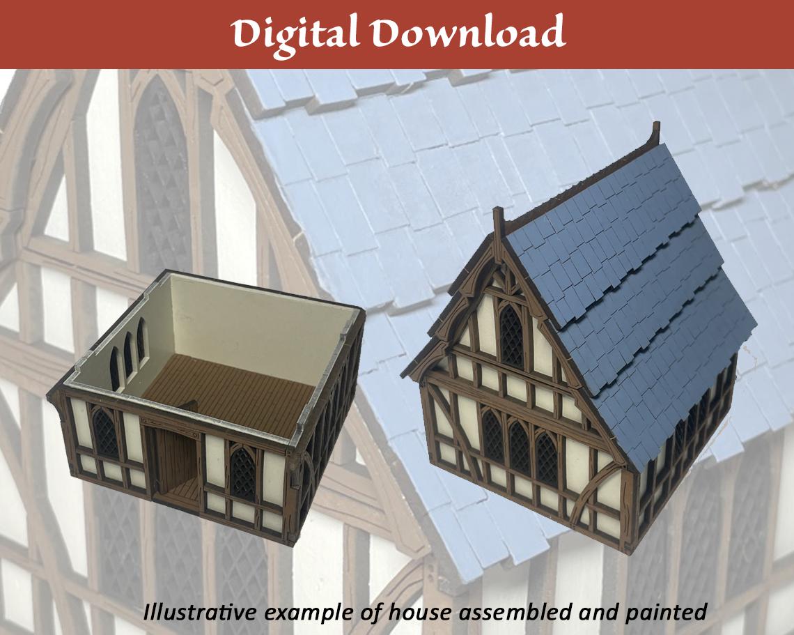 Laser Cut File: Small Fantasy Medieval House, 28mm, Digital Download ...