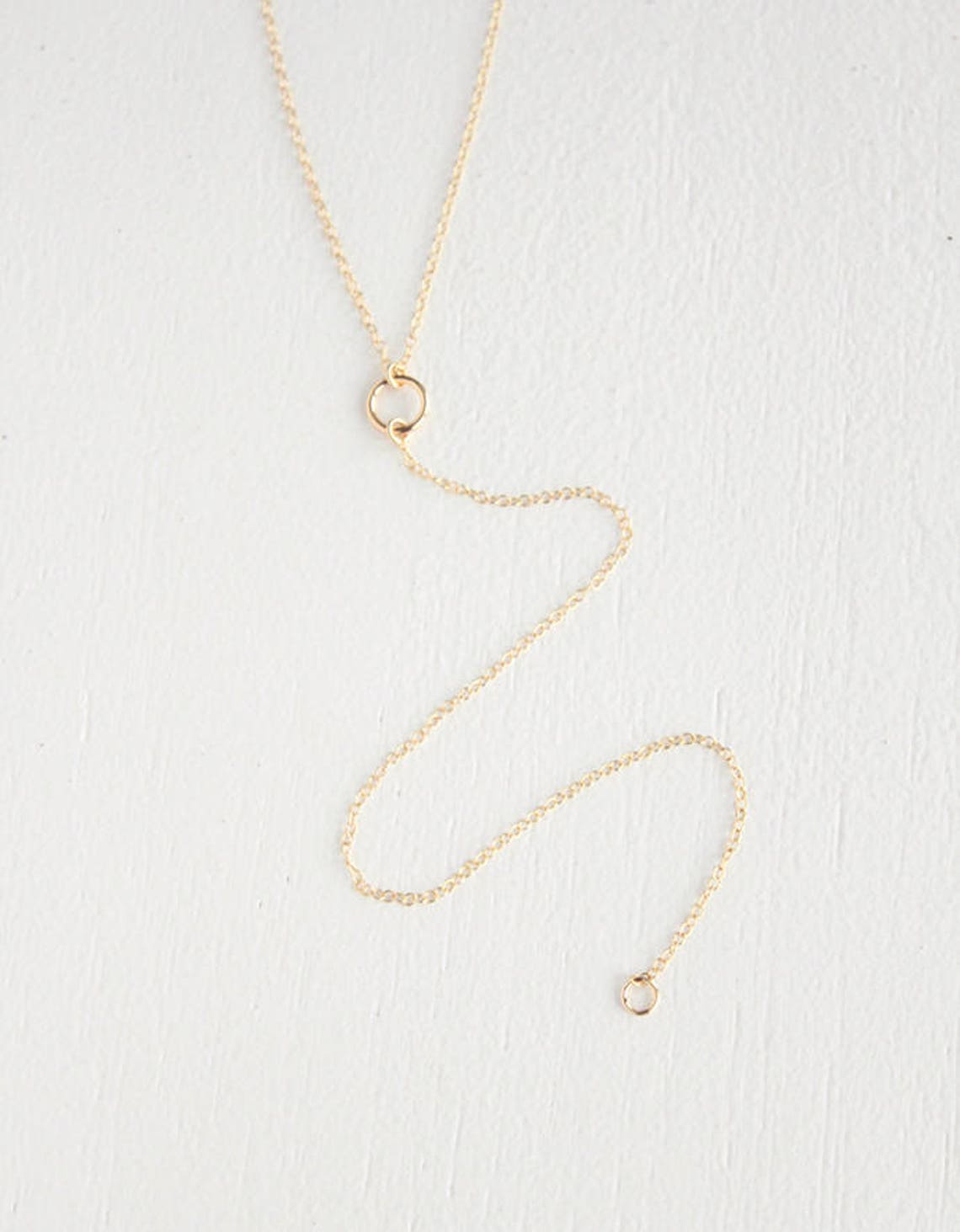 Halston Lariat Necklace - 14k Gold Filled or Sterling Silver - Etsy