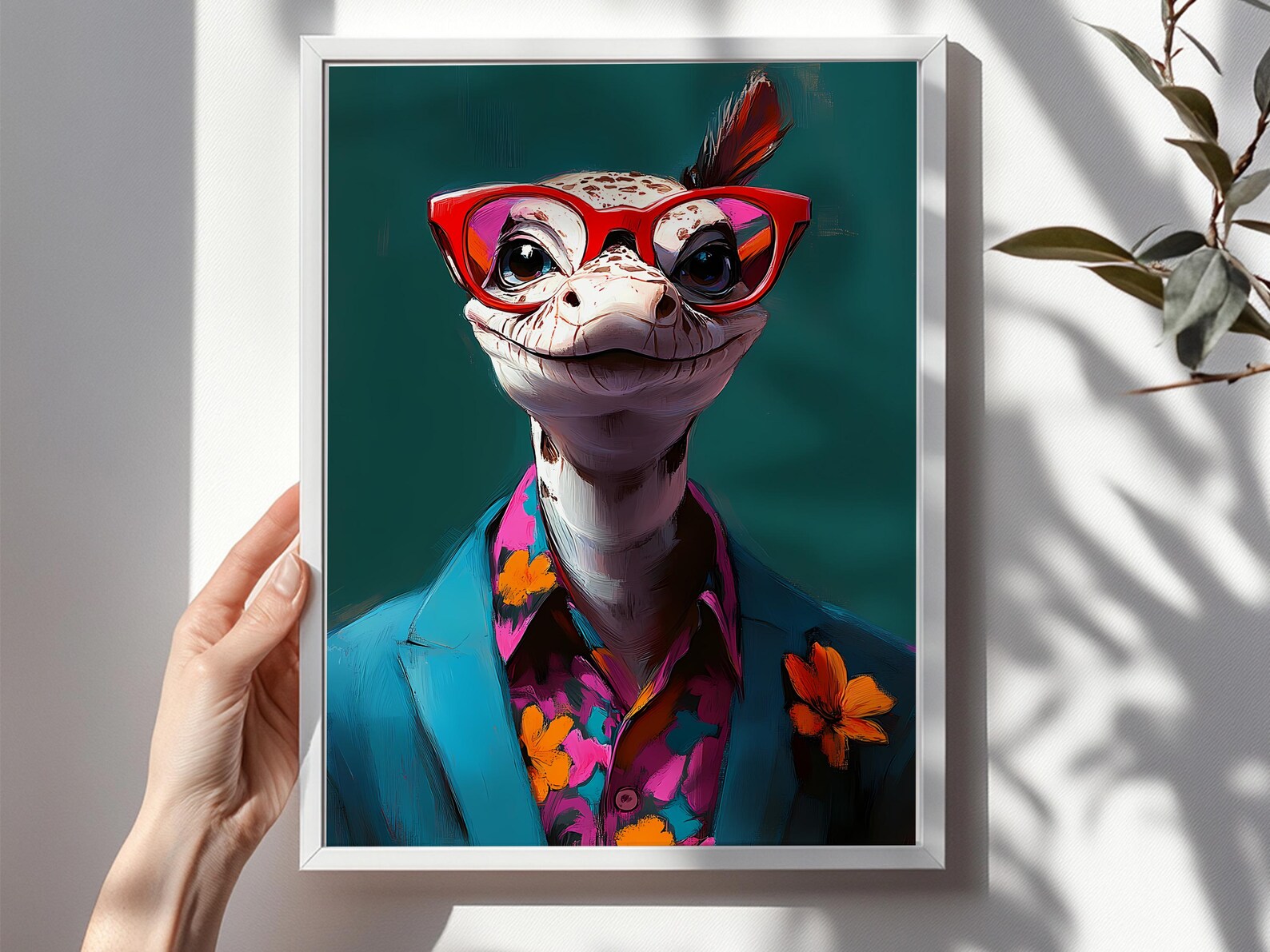 Snake Portrait in Glasses & Suit | Cute Funny Wes Anderson Style Art ...