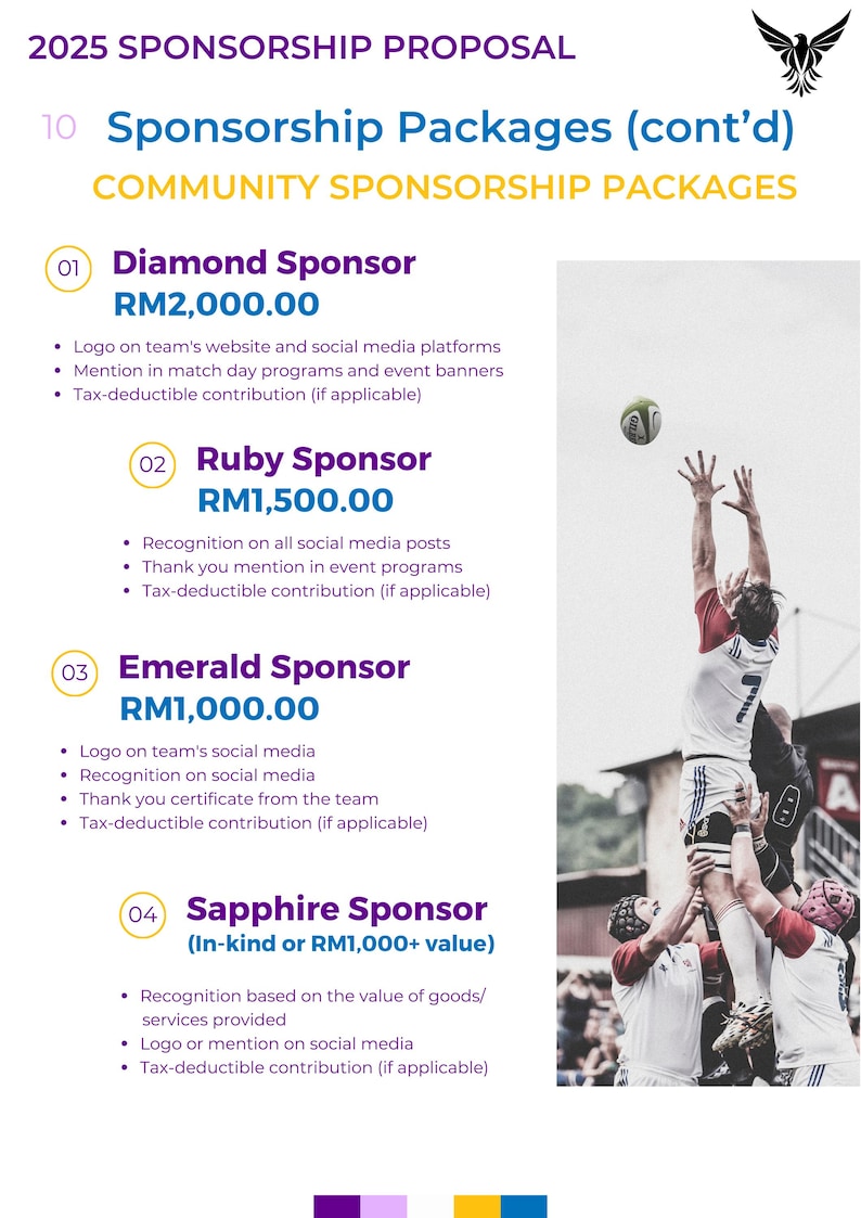 Sport Sponsorship Proposal Template - Etsy