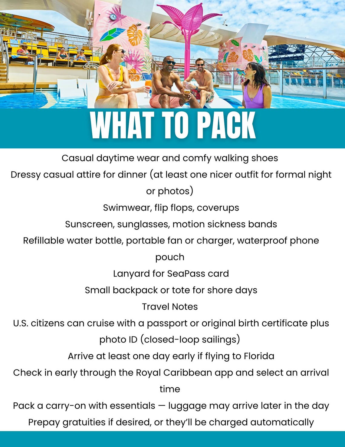 Wonder of the Seas Cruise Guide | Printable PDF Travel Packet | Royal ...