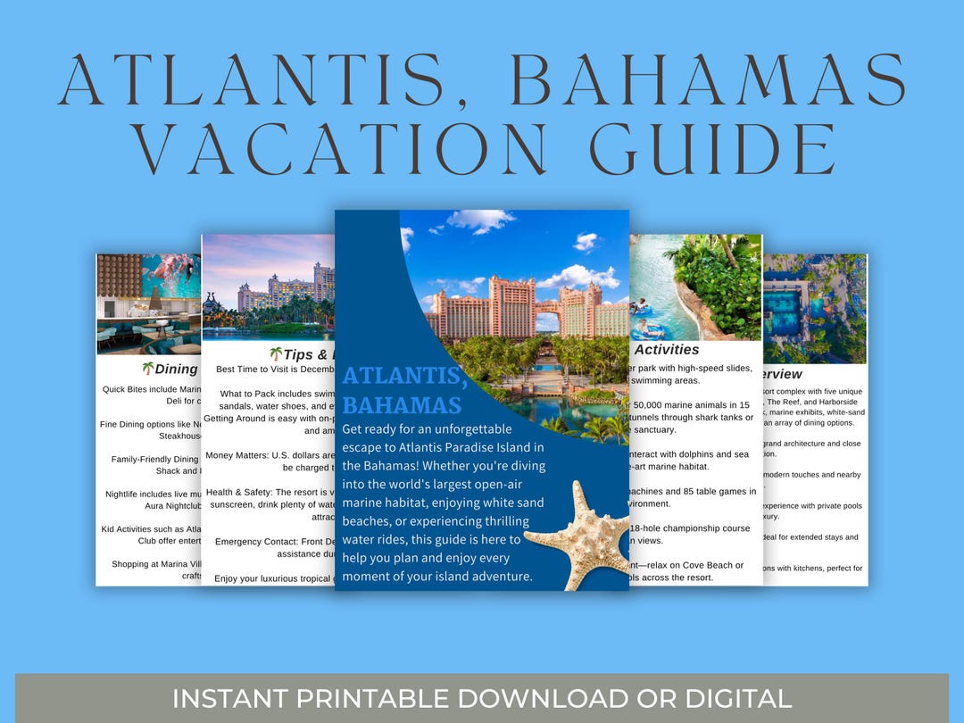 Atlantis Bahamas Vacation Guide | 5 Page Travel Itinerary & Tips for ...