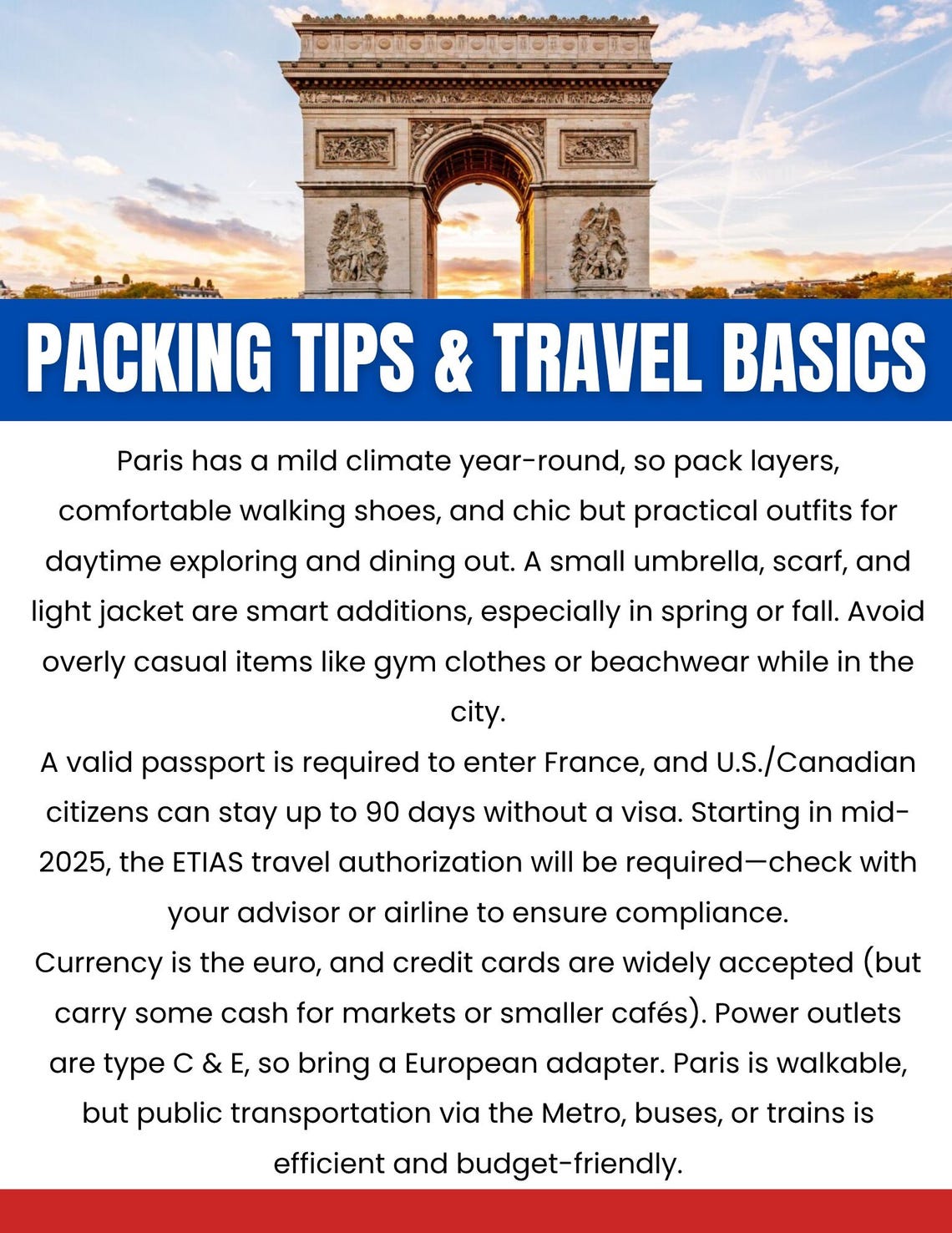 Paris Travel Guide | 5-page Printable & Digital Client Packet | France ...