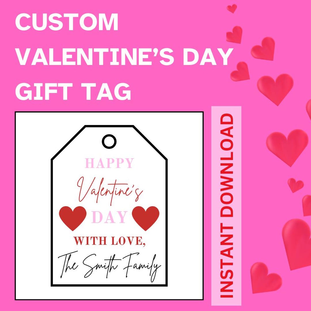 EDITABLE Valentine's Day Gift Tags Printable Kids Valentine Tag Teach ...