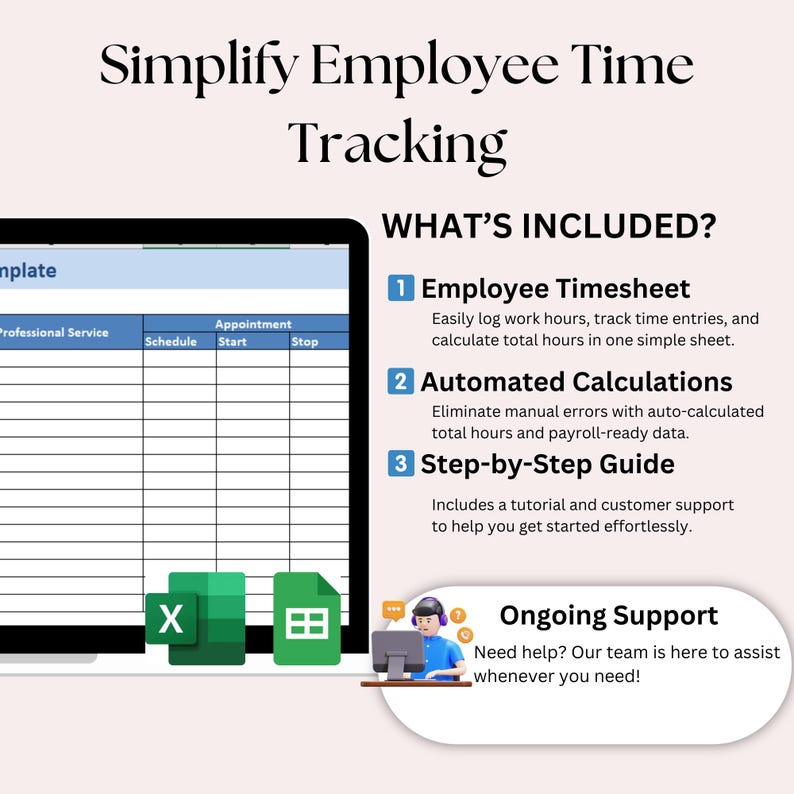 Employee Timesheet 2025 | Printable and Digital Excel Spreadsheet ...
